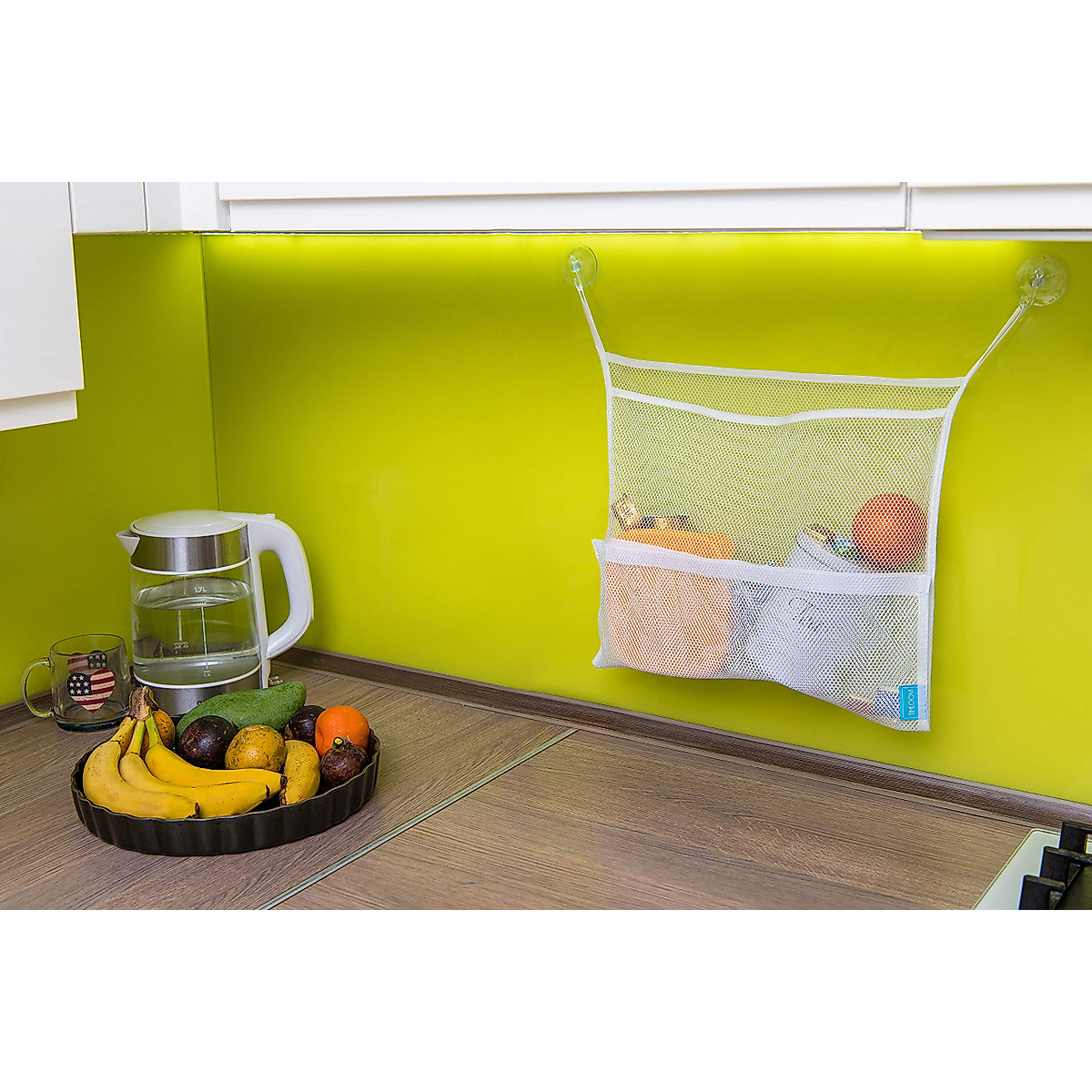 Bath Toy Organisers - Large Size Storage Net Bags for Baby Bathtub Toys - Set of 2-4 Ultra Strong Suction Cups - Bathroom & Shower Caddy Holder - Multi-Use for Kids Toddlers