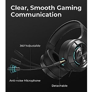 HECATE by Edifier G30 II Wired Gaming Headset, 7.1 Virtual Surround Sound Gaming Headphones with Detachable Noise Cancelling Microphone for PC/MAC/PS4/PS5, RGB Lighting