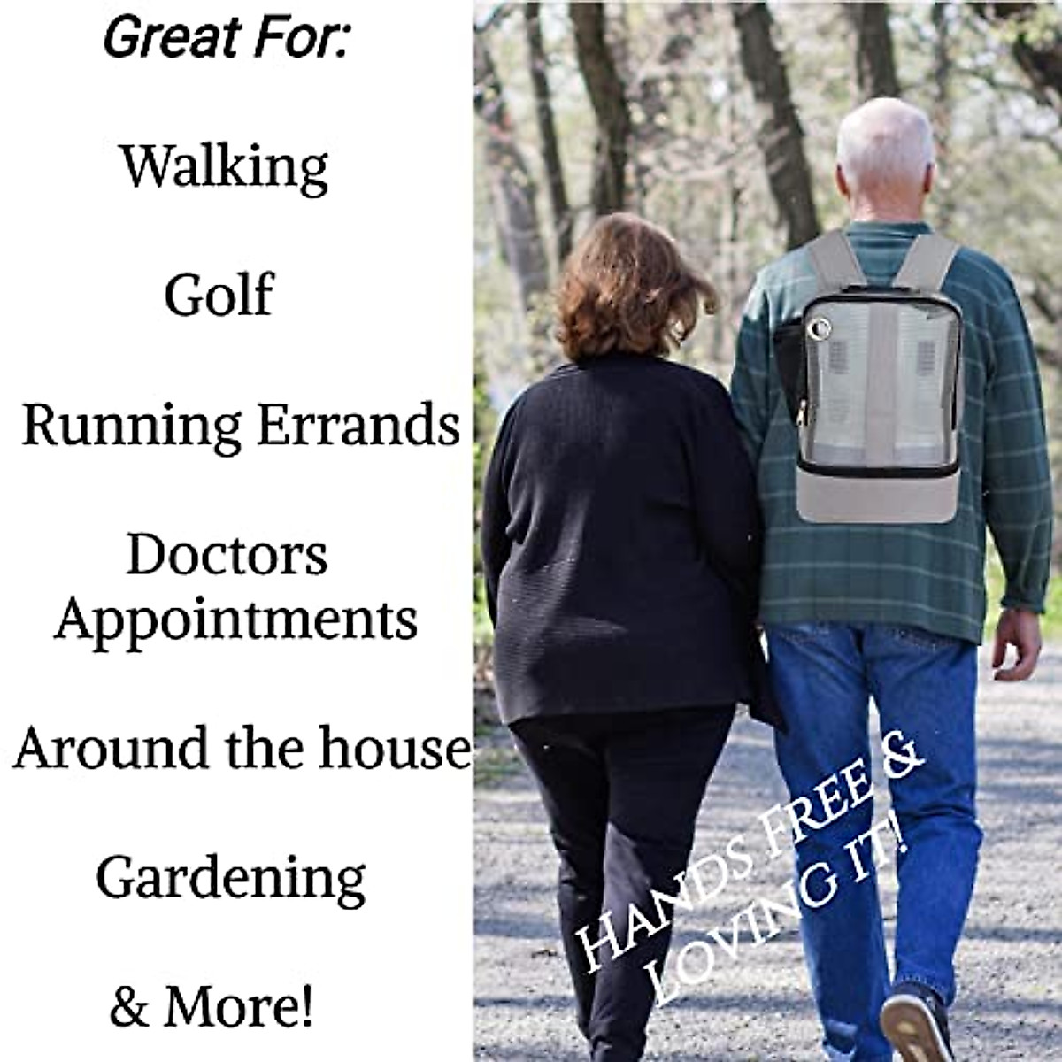 O2TOTES USA Mesh Backpack for Oxygen Concentrator Fits: Inogen One G3, Inogen One G5, Caire Freestyle Comfort, Respironics SimplyGo Mini (Fits: Respironics SimplyGo Mini & Caire Freestyle)