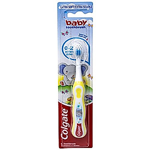 Colgate My First Baby Toothbrush, Extra Soft, (Colors Vary) - Pack of 2