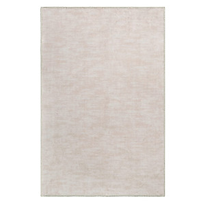 COZYLOOM 9x12 Living Room Solid Rug Indoor Non Slip Low Pile Large Throw Rug Modern Rug Contemporary Floor Cover Boho Accent Rug Carpet Washable Rug for Bedroom Home Decor, Beige