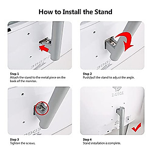 Z-Edge 27-inch Curved Gaming Monitor, Full HD 1080P 1920x1080 LED Backlight Monitor, with 75Hz Refresh Rate and Eye-Care Technology, 178° Wide View Angle, Built-in Speakers, VGA+HDMI