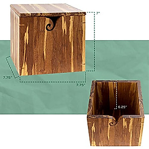 JubileeYarn Bamboo Yarn Bowl with Lid - Holder Knitting Crochet Accessories - Extra Large Tiger Stripe - 1 Box