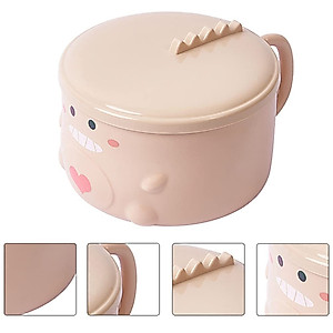 Cabilock Instant Noodle Bowl Korean Stainless Steel Rice Bowl with Lid Set Noodle Bowl Insulated Bowl Food Serving Bowls Rice Cereal Ice Cream Noodles Snacks Soup Bowls Pink Ramen Bowl with Lid