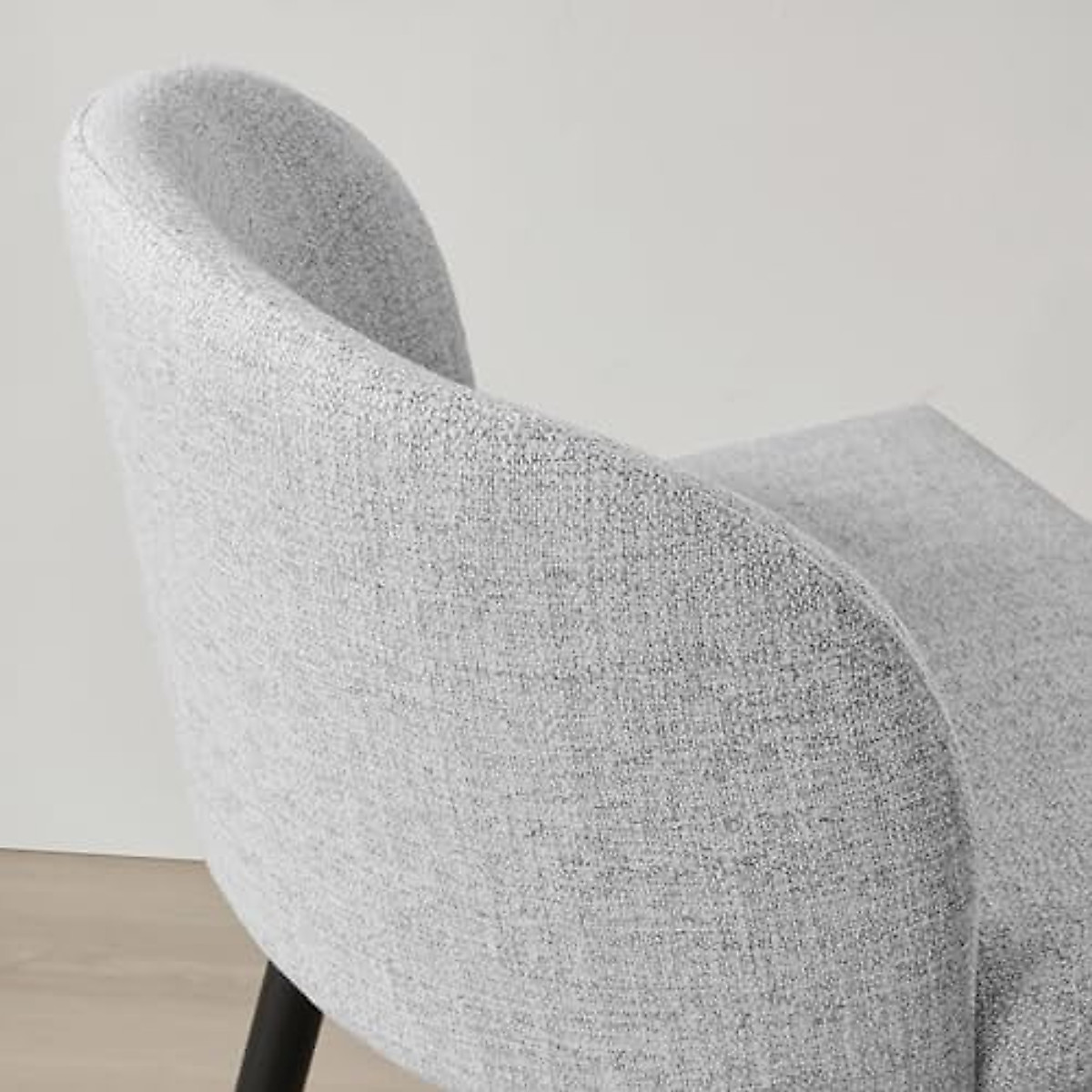 Watson & Whitely Counter Height Bar Stools Set of 2, 360° Swivel Upholstered Barstools with Backs and Metal Legs, 26" H Seat Height, Fabric in White (Multi-Colored)