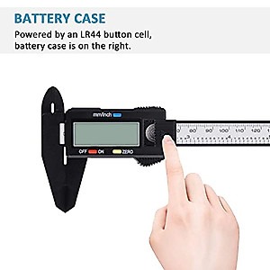 Digital Caliper, Adoric 0-6" Calipers Measuring Tool - Electronic Micrometer Caliper with Large LCD Screen, Auto-Off Feature, Inch and Millimeter Conversion