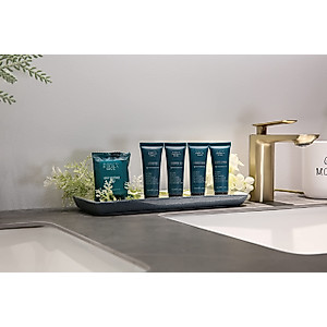 OPPEAL Marula Soul Travel Size Toiletries 5-Piece Set | 1 oz Shampoo, Conditioner, Body Wash & Body Lotion, Facial Soap | Ambergris Scent | 150 Pcs Total | Ample Bulk for Guests