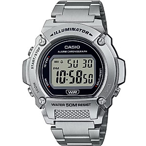Casio Illuminator 7-Year Battery Alarm Chronograph Digital Watch W219HD-1AV
