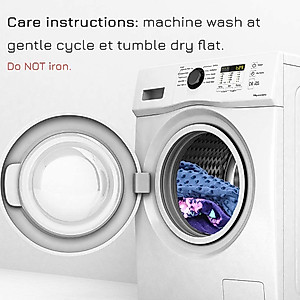 Peekaboo Opening Car Seat Cover & Minky Toddler Blanket for Boys Girls, Purple Flower Car seat Canopy Baby Blankets, Soft Fabric