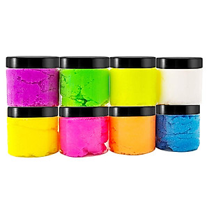 20 Pack 2 oz Clear Plastic Round Slime Containers,Empty Plastic Storage Jars with Black Lids,Refillable Storage Container for Slime,Cosmetic,Cream,Paint,Jewelry