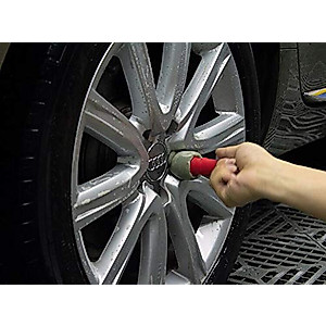 Huakun 1 Set Wheel Fitting Lug Nut Cleaning Brush Detachable Car Detailing Tool Soft Sponge Cleaner Used to Clean Dead Corners Around Various Nuts
