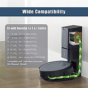 12 Pack Vacuum Bags for iRobot Roomba Bags, Replacement Parts for iRobot Roomba i7 i7+Plus(7550) i3+ i4+ i6+ i8+ j7+ (7550) s9+ I & S & J Series Automatic Dirt Disposal Bags