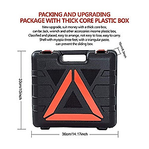 MarchInn 12V DC 5 Ton Electric Car Jack Kit 3 in 1 Hydraulic Floor Jack with Tire Inflator Pump LED Flashlight and Electric Impact Wrench Car Repair Tool Kit for Car SUV Truck Lift Tire Change