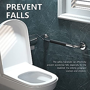 2 Pack 16 Inch Shower Grab Bar w/Anti Slip Rubber Grip,ZUEXT SUS304 Stainless Steel Bath Grab Bar,Bathroom Balance Bar,Wall Mount Safety Handrail Support,Handicap Injury Elderly Senior Assist Handle