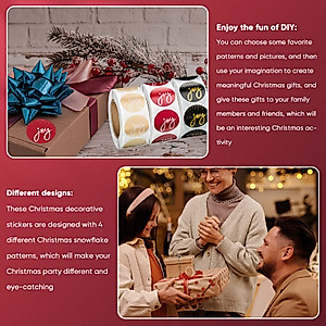 Chinco 1500 Pieces Joy Christmas Stickers for Envelopes Seals Decorative Christmas Joy Card Stickers Decals Labels for Xmas Party Favors Supplies Decoration, 1 Inch