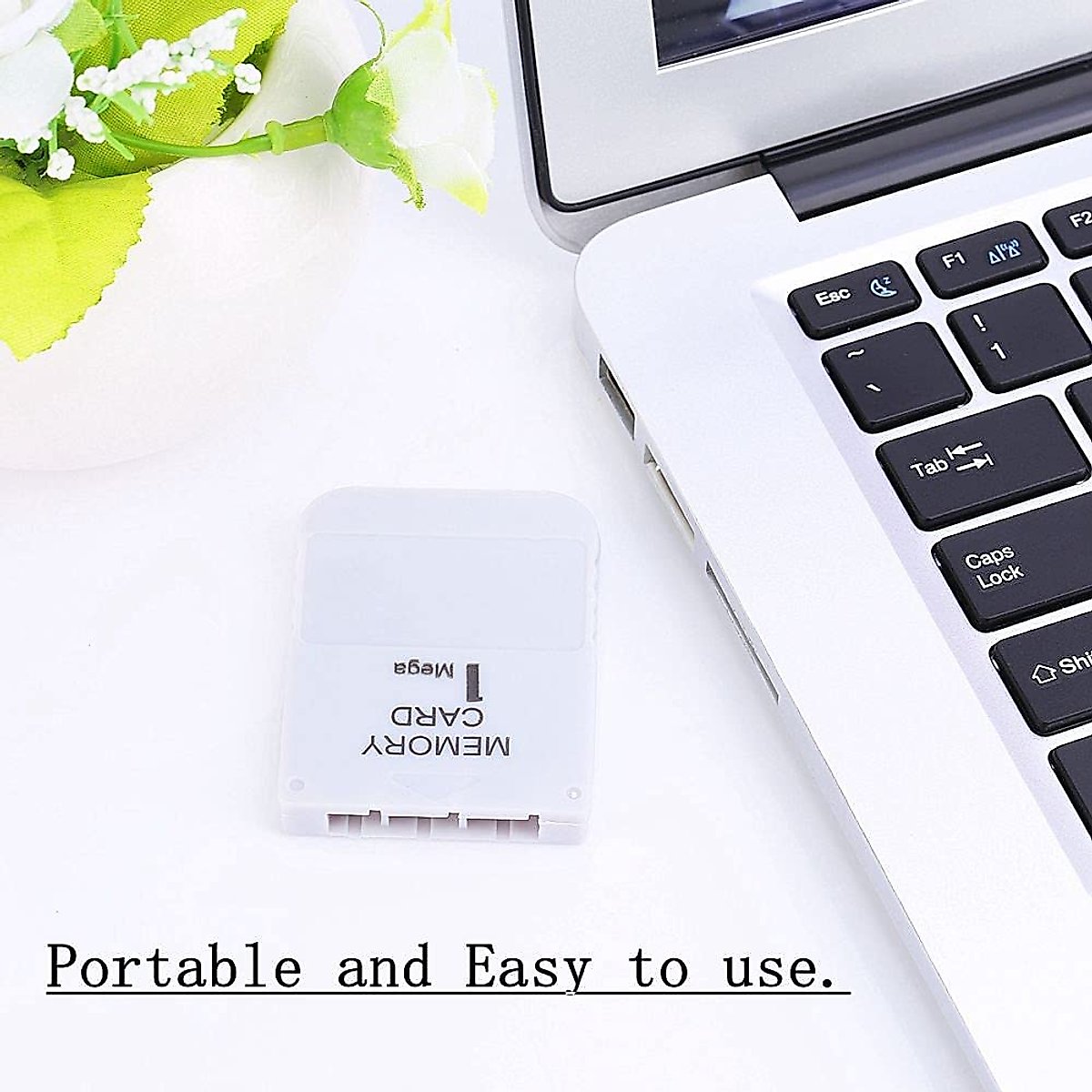 Memory Card Portable 1MB Memory Card Stick for Sony PS1 Compatible with Any One Games White [video game] [video game]