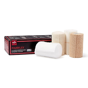 Medline Fourflex 4-Layer Compression Bandage System, 8 Count