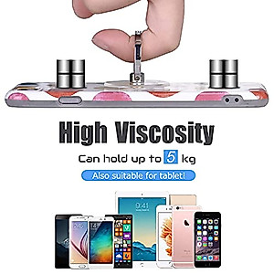 Transparent Phone Ring Holder Grip - EI Sonador Clear Cell Phone Ring Stand Holder Finger Grip Kickstand 360° Rotation, Compatible with Most of Phones, Tablets and Case (2 Silver Diamond)