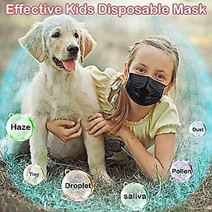 BINGFONE Black Disposable Face Masks, 100 Pack Disposable Face Masks Disposable Masks