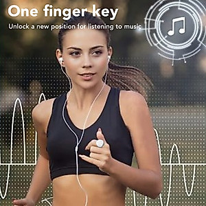 Remote Control, 10M Stable Connection Remote Page Turner Rechargeable Adjustable Size Support Mainstream Apps for iPhone (White)