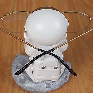 Sempoda Astronaut Glasses Holder, Resin Funny Decorative Eyeglass Holder, Creative Astronaut Glasses Holder Stand for Home Office Decoration, Astronaut Sculpture Holder for Holiday Birthday Gift