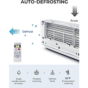 12000BTU Mini Split Air Conditioner and Heater -SIMOE Ductless Inverter Mini Split AC/Heating System with 1 Ton Heat Pump, 208-230V 17 SEER2 Wall-mounted AC, Cools Up to 750 Sq. Ft Energy Efficient