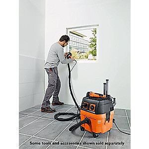 Fein Turbo I Wet/Dry Dust Extractor - 5.8-Gallon Capacity, 151 CFM Suction, Anti-Static System, Quiet 66 dB Operation - Includes Hose and Filter - 92035236090