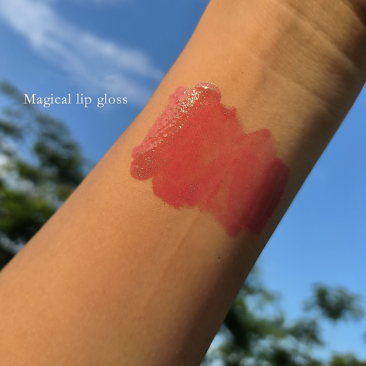 Melemando Changing Lip Gloss Non-sticky Moisturizing Lip Oil Gloss Nourishing Shiny Glossy Lipgloss for Lip Care and Dry Lip with Big Brush