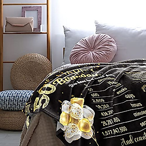 Kesidilo 50th Birthday Gifts for Women Men, 50th Birthday Gift Ideas for Mom Dad, 1973 Birthday Anniversary Decorations for Women, Turning 50 Years Old Throw Blanket 50" X 60"