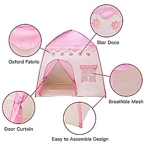 GBB Kids Play Tent Princess Playhouse Pink Castle Play Tent