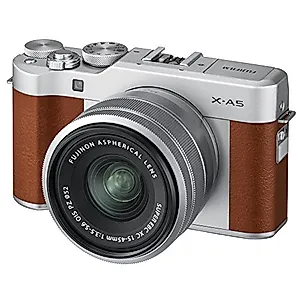 Fujifilm X-A5 Mirrorless Digital Camera w/XC15-45mmF3.5-5.6 OIS PZ Lens - Brown