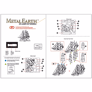 MetalEarth 3D Metal Model - Black Pearl Pirate Ship