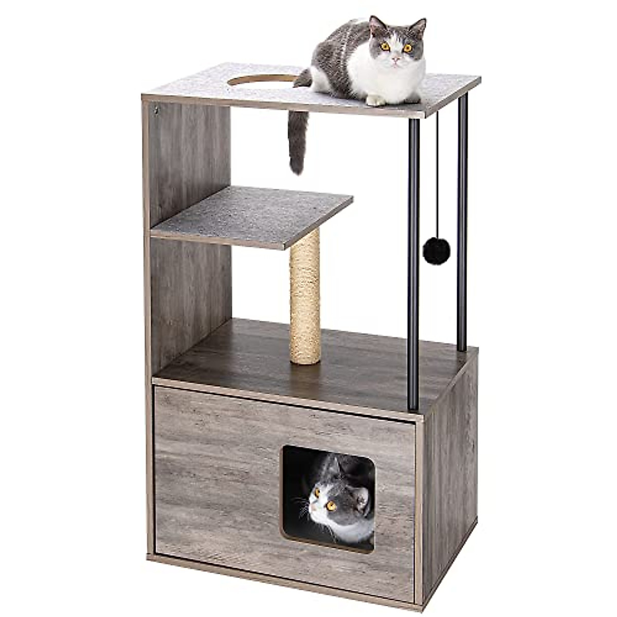 Self Cleaning Cat Litter Box, Automatic Litter Box Wi-Fi Enabled Smart Robort with 24H App Remote Control, Low Noise, Odor Removal, 78L Large Space for Multiple Cats