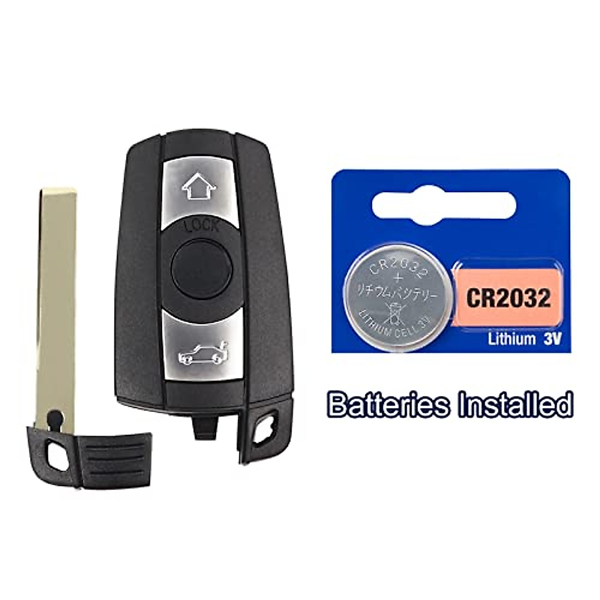 FLYPIG Remote Key Fob for BMW 3 5 6 Series 328i 335i 525i 528i 530i 2007 2008 2009 2010 2011 KR55WK49123 KR55WK49127 315MHz