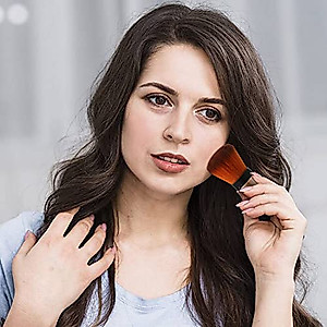 JewelryWe 3 Colors Cosmetic Beauty Makeup Minerals Powder Brush Travel Retractable Kabuki Brush,Foudation Blush Brush Cosmetic Tool (3pcs)