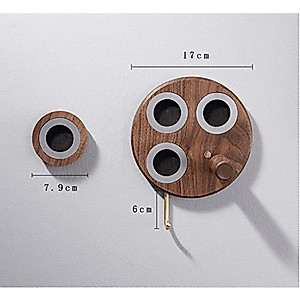 SimLiTa Wood Wall Mount Holder for Dyson Hair Dryer, Wood + Strainless Still Magnetic Wall Bracket Frame for Dyson Supersonic Hair Dryer. (Walnut)