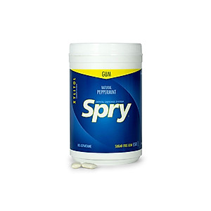 Spry Fresh Natural Xylitol Chewing Gum Dental Defense System Aspartame-Free Sugar Free Gum (Peppermint, 550 Count - Pack of 1)