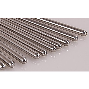 Korean Chopsticks, 5 Pairs Premium Reusable Metal Stainless Steel Chopsticks Cool Chopsticks Dishwasher Safe Easy to Use Metal Chop Stick Utensils by Hot6sl