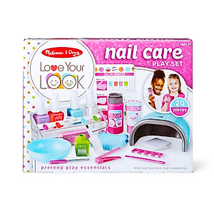 Melissa & Doug Love Your Look Pretend Nail Care Play Set – 20 Pieces for Mess-Free Play Mani-Pedis (DOES NOT CONTAIN REAL COSMETICS) , Pink
