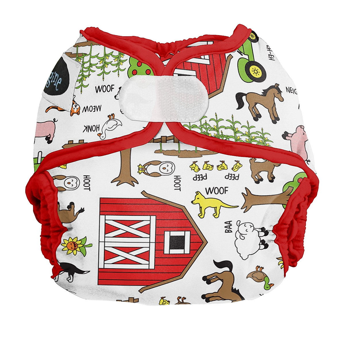 Imagine Baby Products Newborn Hook and Loop Diaper Cover, Barnyard Jam