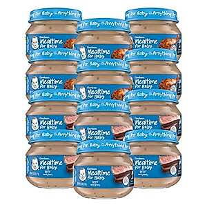 Gerber 2nd Foods: Meats Beef and Gravy, 2.5-Ounce 6 Jars and Chicken & Chicken Gravy, 2.5-Ounce 6 Jars (12 Jars Total)