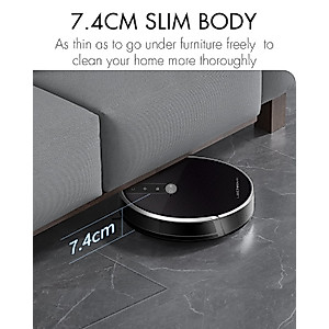 Liectroux C30B Robot Vacuum Cleaner, Smart Dynamic Navigation, Super Smart Partition, with Memory, WiFi App Control, 5000Pa Strong Suction, Smart Wet Mopping, Works with Alexa and Google Assistant