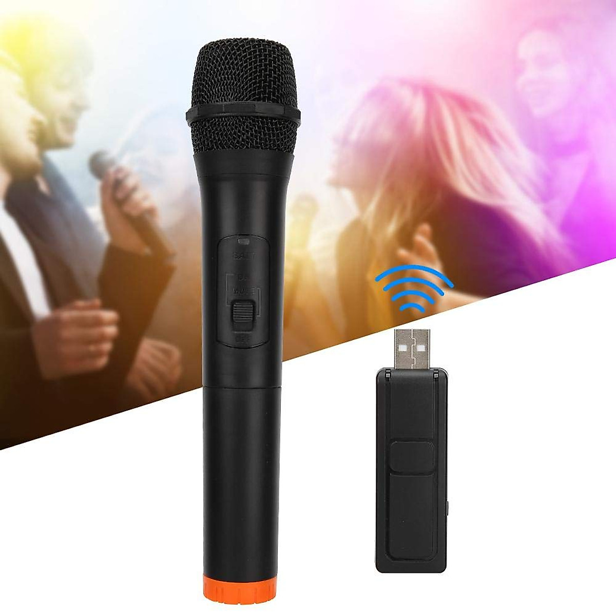 Wireless Bluetooth Karaoke Microphone ABS Plastic Professional Universal Handheld VHF Microphone USB Reception Mic