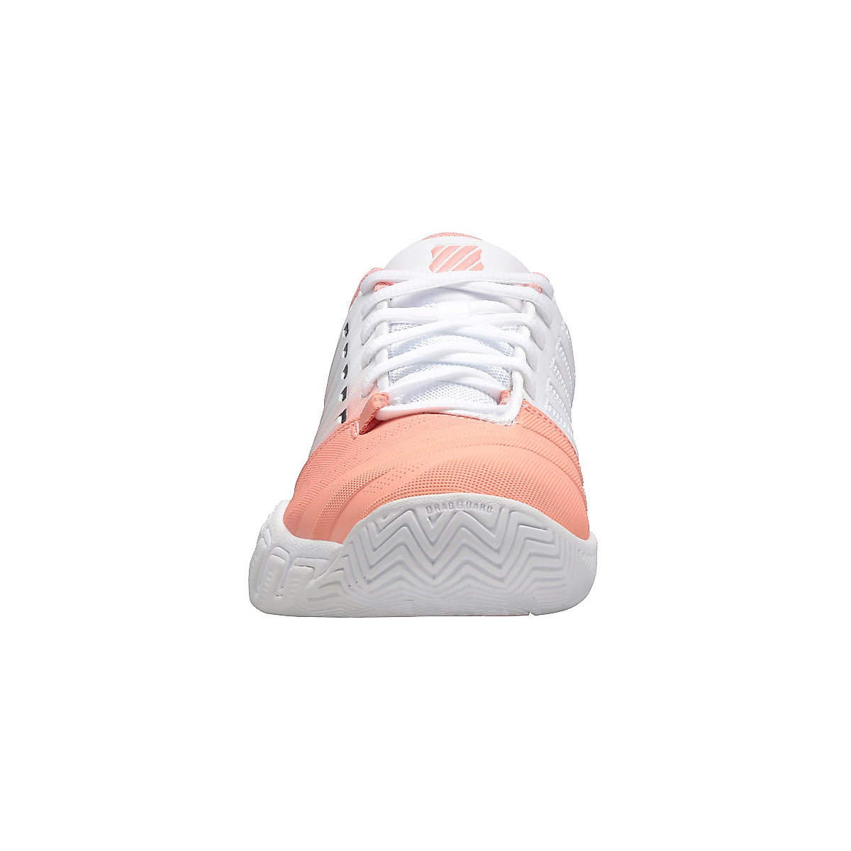 K-Swiss Women's Bigshot Light 4 Tennis Shoe, Peach Amber/White/Asphalt, 9.5 M