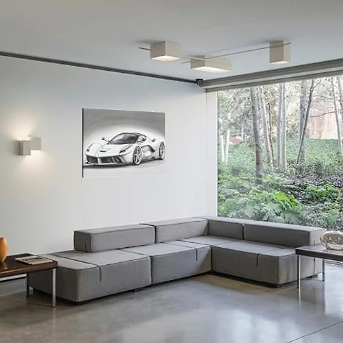 Car Poster Ferrari F40 Supercar Posters Racing Car Canvas Wall Art For Boy's Bedroom SuperCar Wall Decor Frame-style 18x12inch(45x30cm)