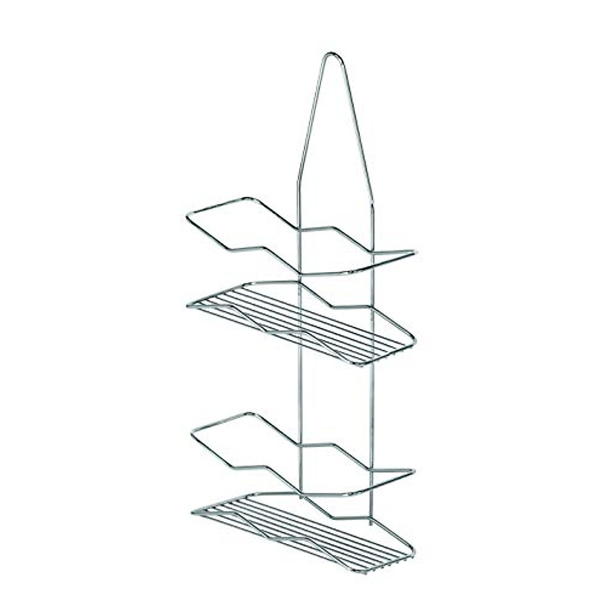 Passerini Bathroom Hanging Shower Organizer, Over Head Shower Caddy Shower Storage Rack Basket Rustproof, Chrome