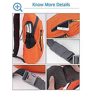 PivotWing Sling Bags for Men Womens Lightweight Small One Strap Chest Side Bag Mini Crossbody Day Pack Everyday Sling Backpack Bodybag for Trip Gym Outdoor Dog Walking Orange