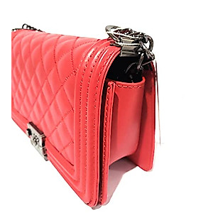 MariaKinz Leather Shoulder/Crossbody Bags and Purse with Convertible Strap (Red Mosaic)