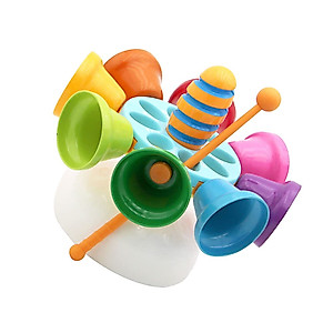 TOYMYTOY 1 Set Music Rotating Bell Toy Baby Percussion Instrument Bell Toys for Baby, Kids Musical Instruments Set Baby Drum Set Educational Toy Musical Bells for Kids
