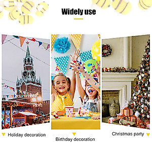 Skylety Wool Felt Bees Mini Crafts Cute Plush Toy Crafts Honey Bee for Crafts DIY Baby Shower Gender Reveal Gift Bee Themed Party Favors Jewelry Accessory Tiered Tray Decoration (30 Pieces)